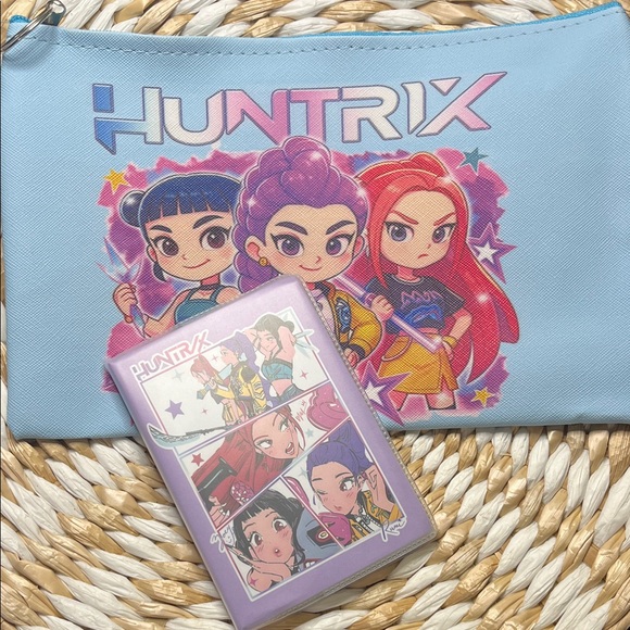 Office | Kpop Demon Hunters Huntrix Blue Pouch And Mini Notebook Bundle ...